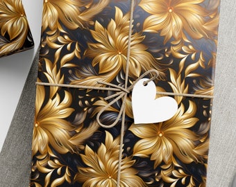 Dreamy Gold Gift Wrap, Unique Wrapping Paper, Premium Paper for ...