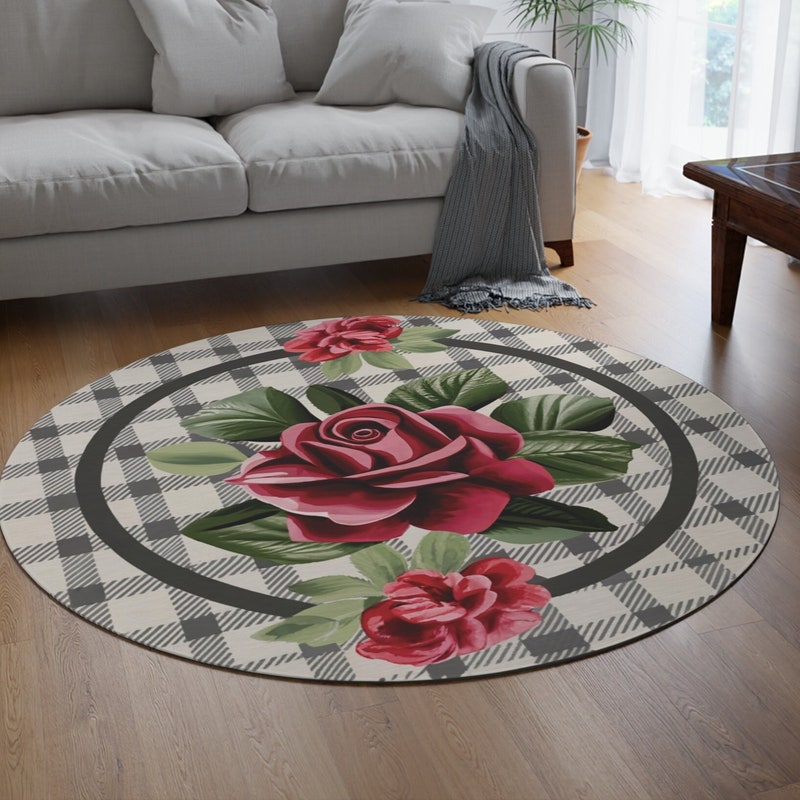 Rug With Roses - Etsy