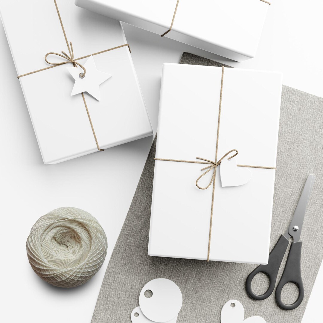 Minimal White Gift Wrap Paper | Solid Wrapping Sheets for Packaging ...