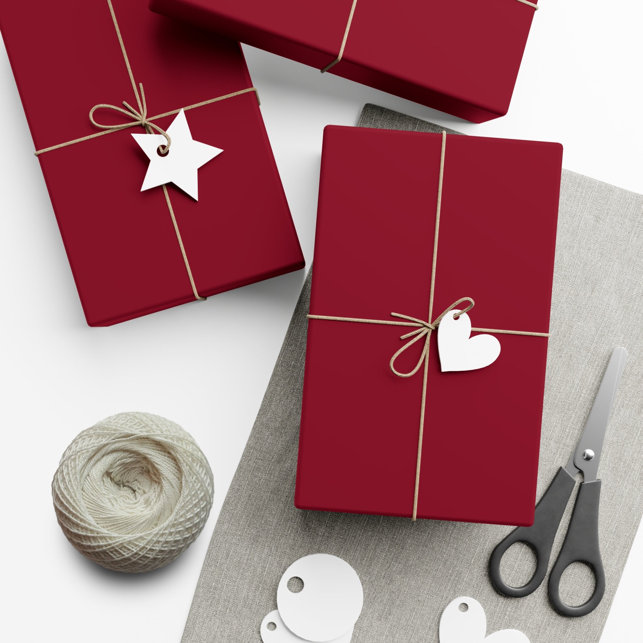 Elegant Solid Dark Red Wrapping Paper - Versatile for Birthdays ...