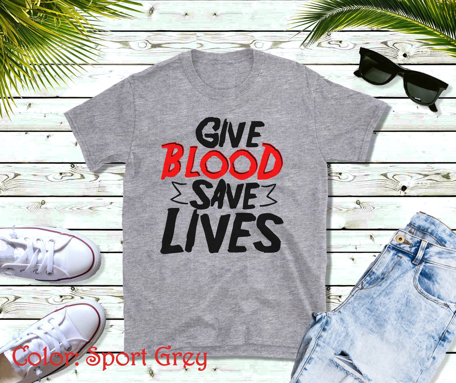 T Shirt Give Blood Save Lives Unisex T-shirt Blood Donation Awareness ...