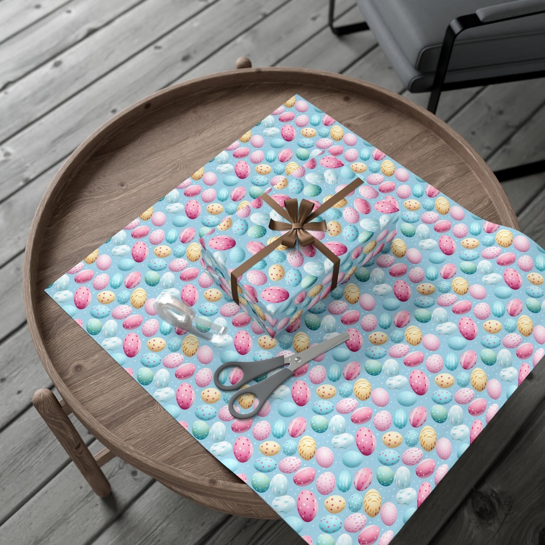 Pastel Easter Egg Wrapping Paper - Fun and Cute Gift Wrap for Boys and ...