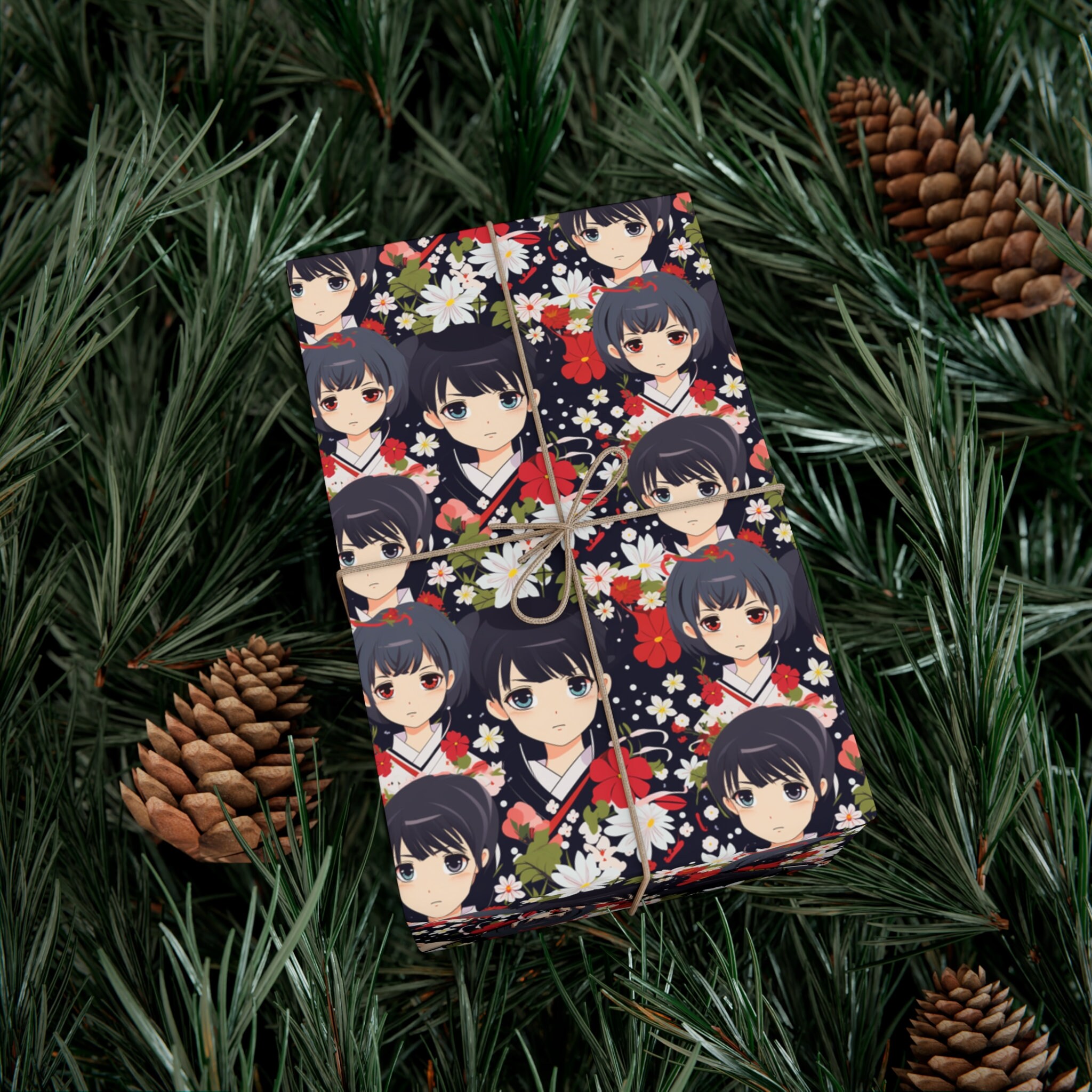 Anime-inspired Wrapping Paper Classic Japanese Animation Style Gift ...
