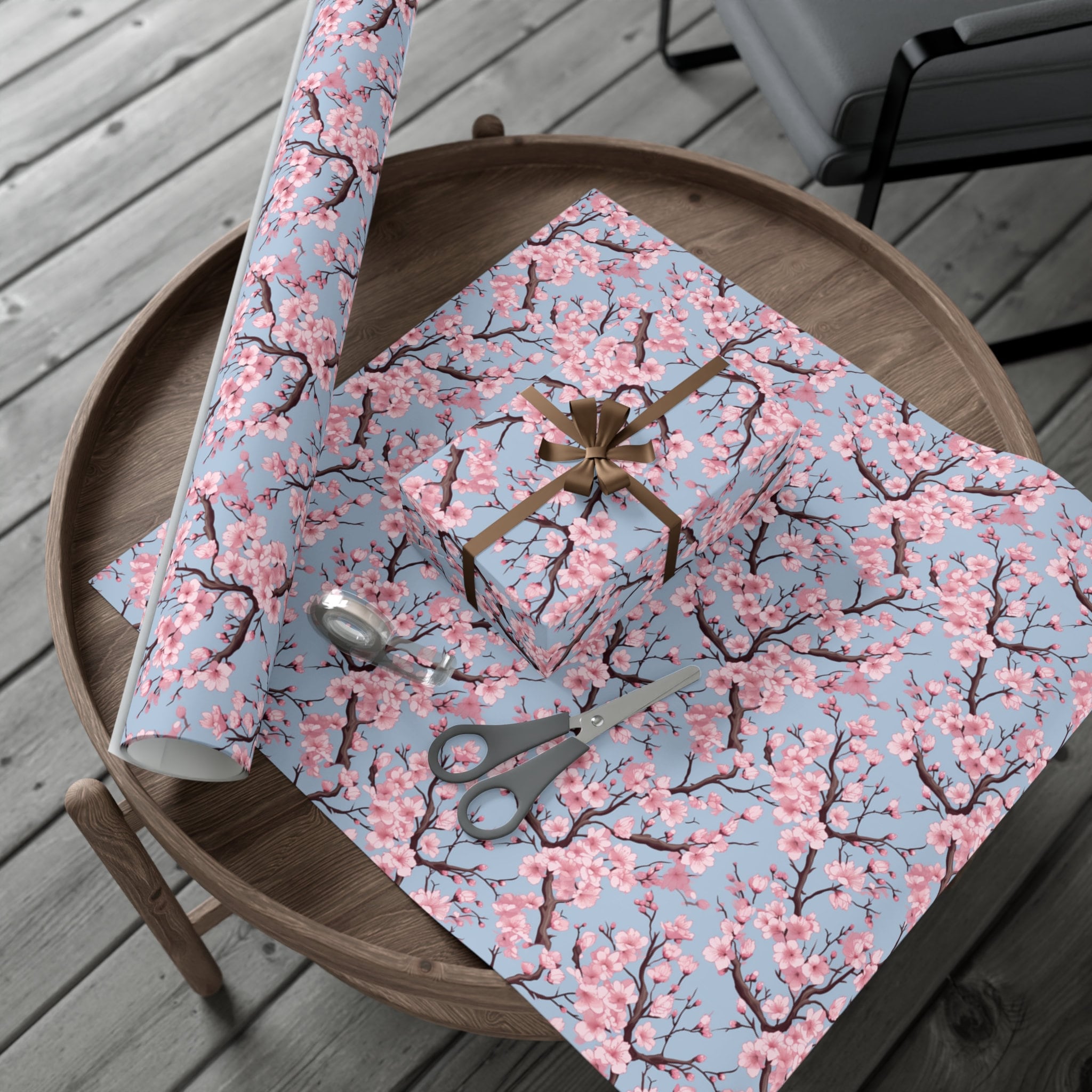 Wrapping Paper Sakura Tree Wrapping Paper Sakura Flower Gift - Etsy