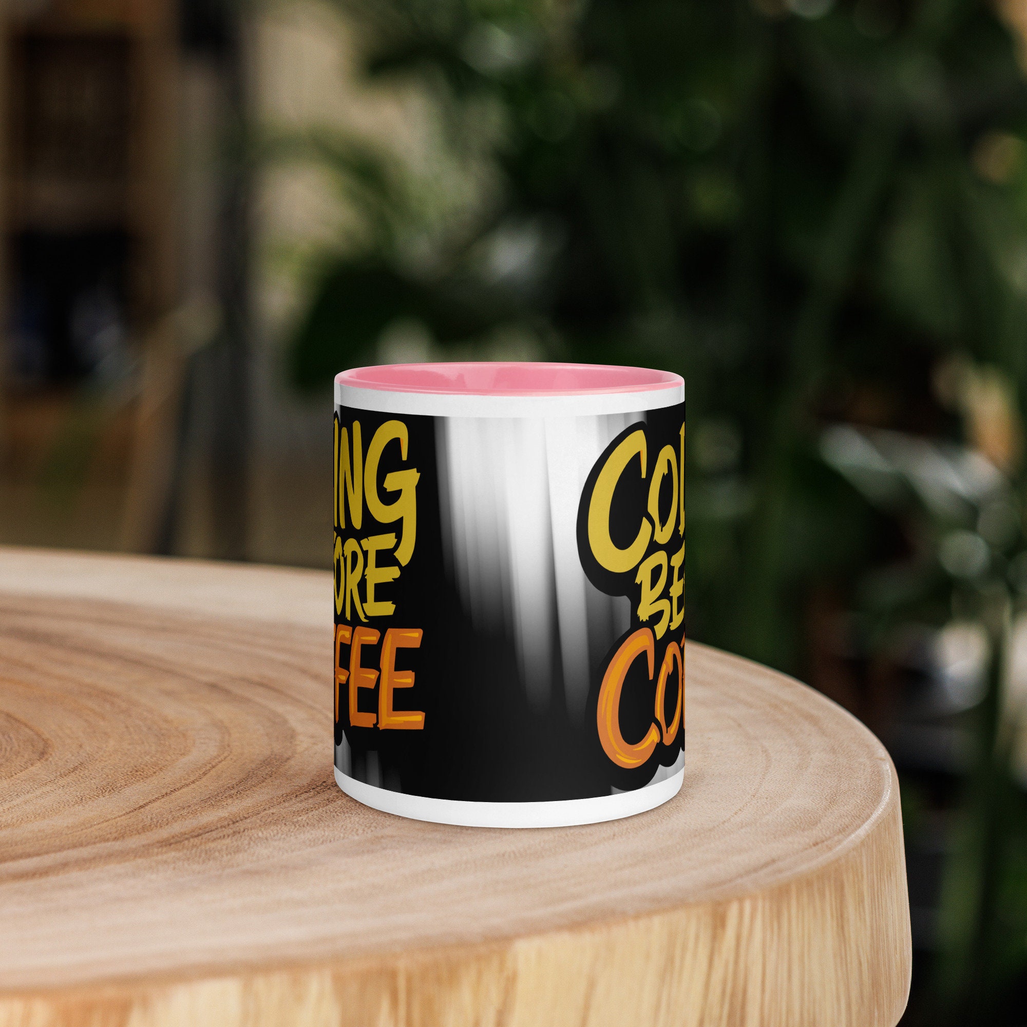 Mug Colorful Coding Before Coffee Mug Ceramic Programmer Mug Vibrant ...