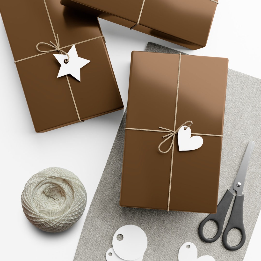 Wrapping Paper Dark Brown Wrapping Paper Christmas Gift Wrap Mahogany ...