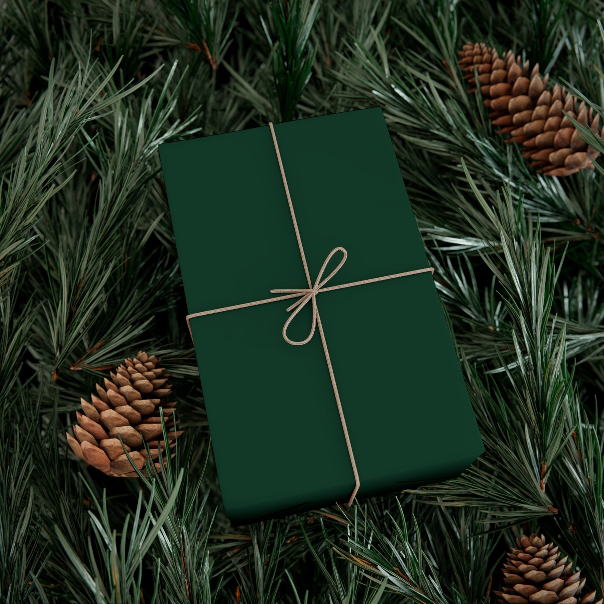 Elegant Dark Green Wrapping Paper for Birthdays, Holidays, and ...