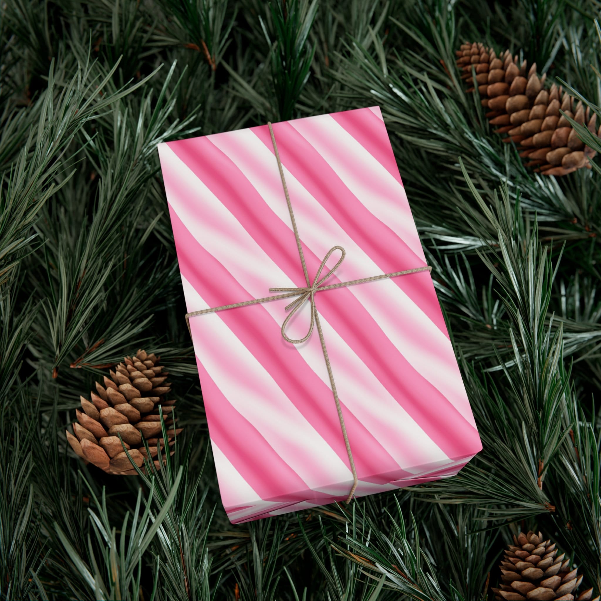 Wrapping Paper Vibrant Pink Candy Stripe Wrapping Paper Premium Gift ...