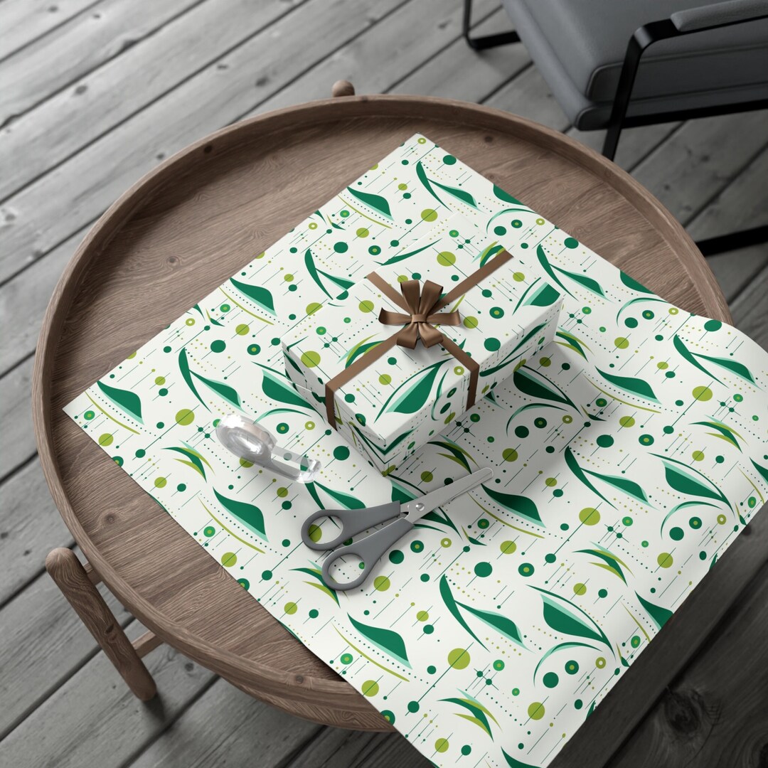Wrapping Paper Mid Century Modern Atomic Mid Century Modern Wrapping ...