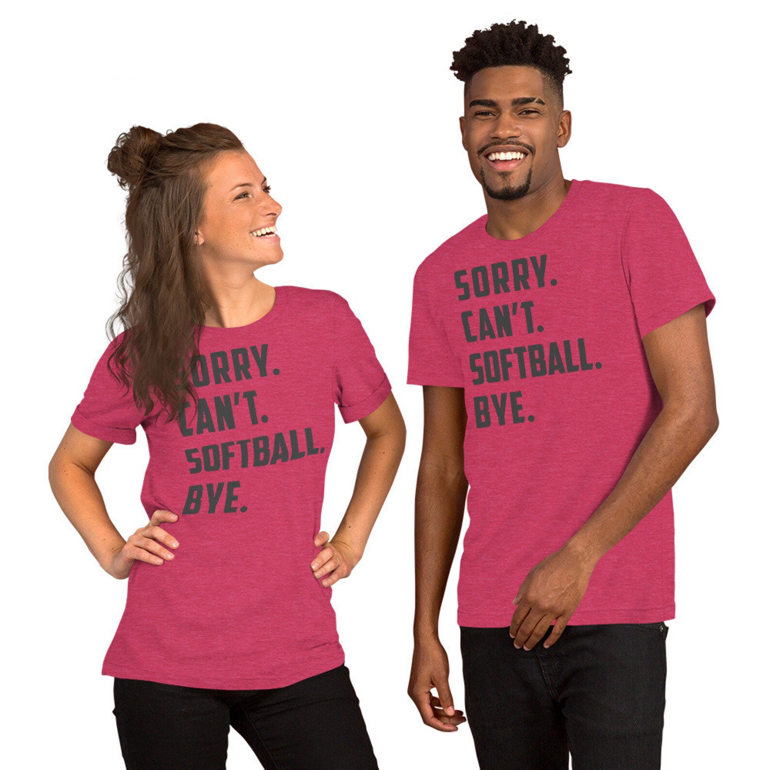 Sorry Can't Softball Bye Short-sleeve Unisex T-shirt, Softball Shirt ...