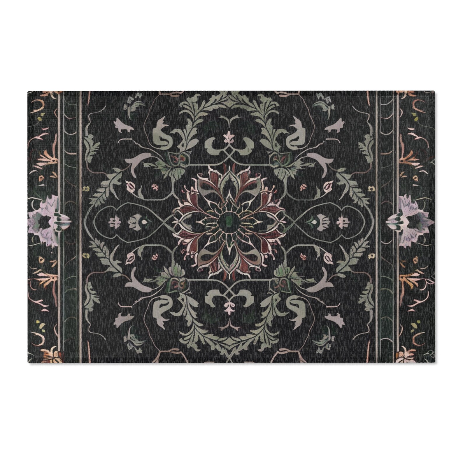 Rug Dark Academia Home Decor Gothic Witchy Area Rug Witchy Black Gothic ...