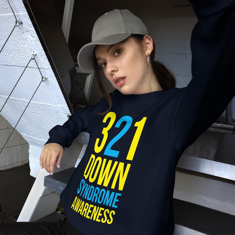 Sweatshirt Adult Unisex Crewneck Sweatshirt Down Syndrome Awareness ...