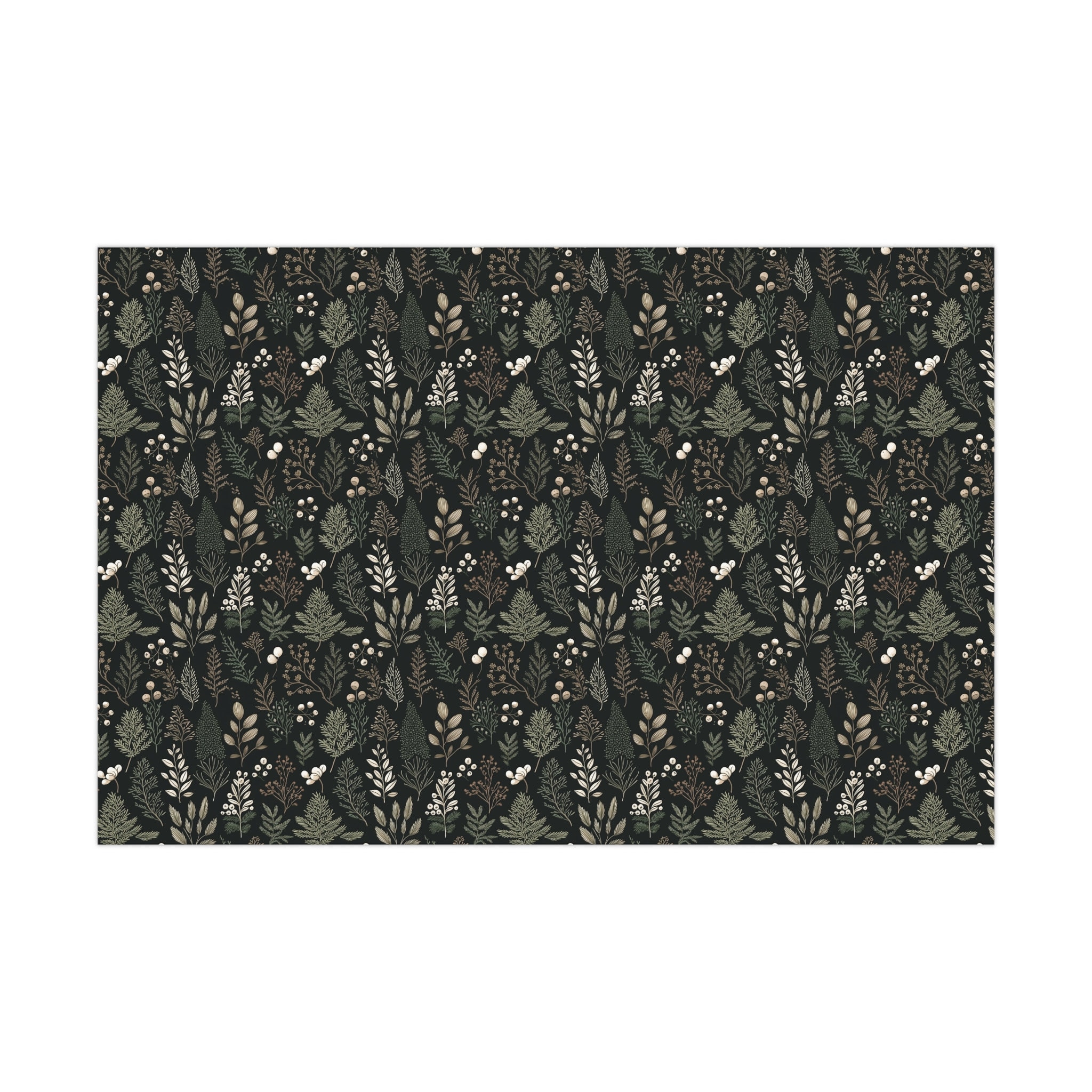 Wrapping Paper Rustic Forest Wrapping Paper Dark Cottage Core Winter ...