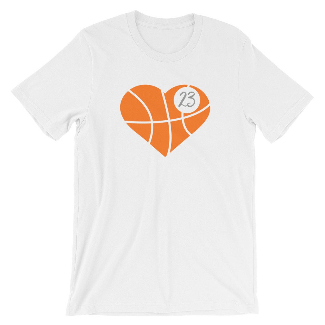 Basketball Heart Tee 23 Jersey Number 23 Basketball 23 - Etsy