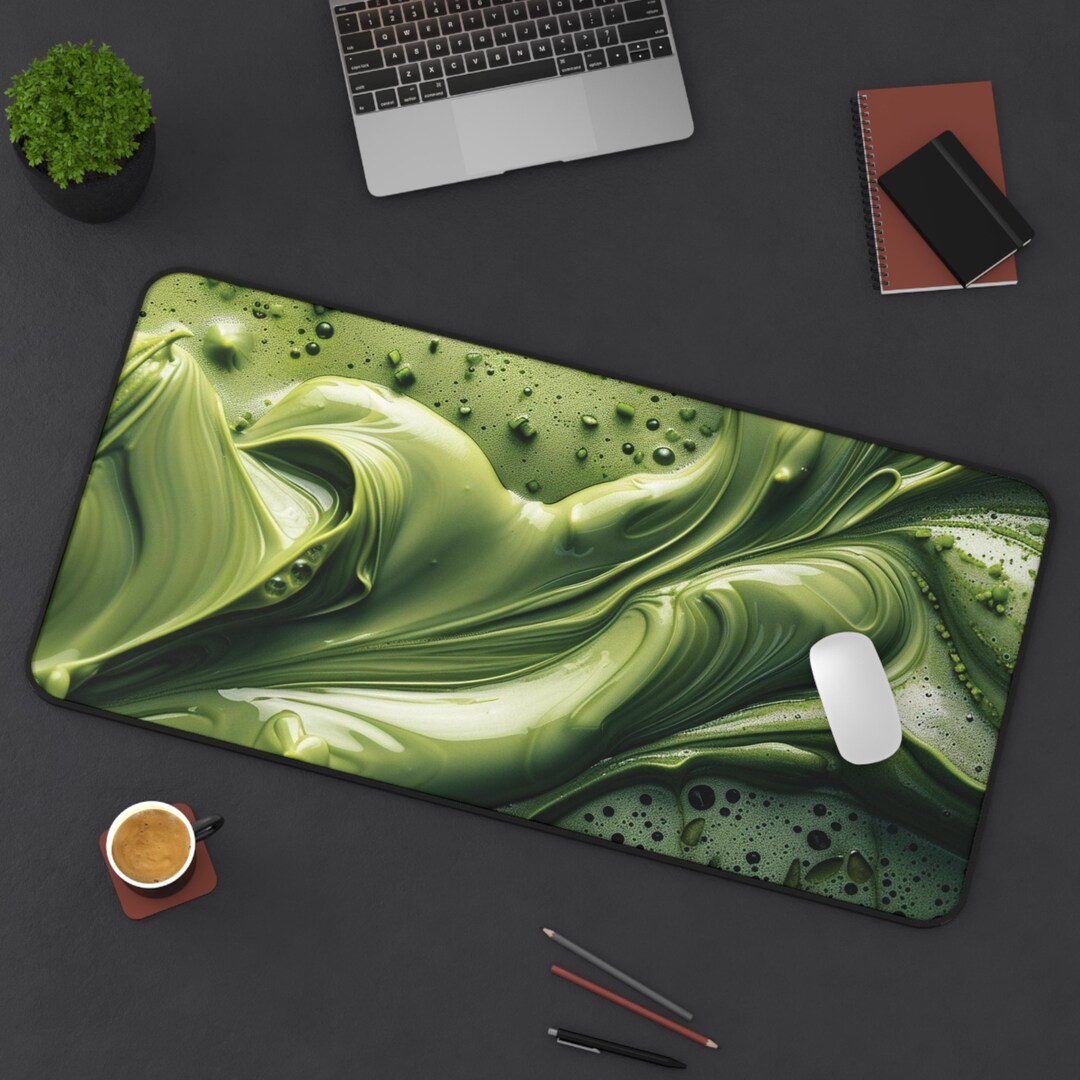 Desk Mat Primordial Earth XL Mousepad Swirling Sage Green Desk ...