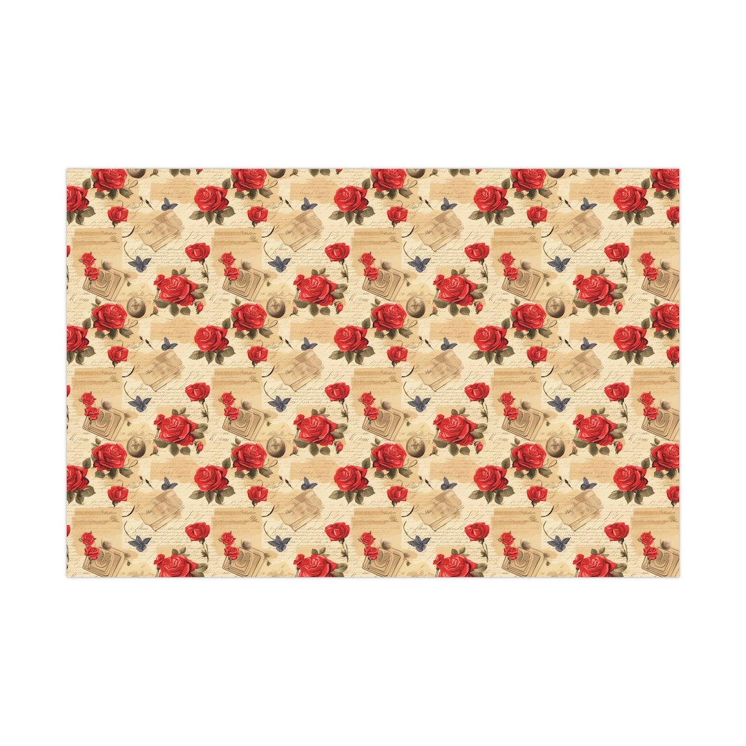 Wrapping Paper Love Letter Wrapping Paper Romantic Gift Wrap Special ...