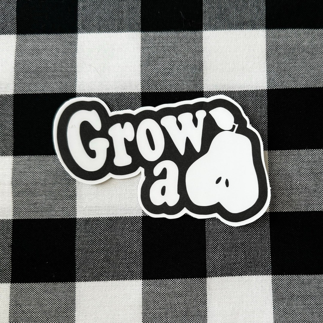 Grow a Pear (pair) Sticker Funny Prank Joke Gift Waterproof Vinyl Water ...