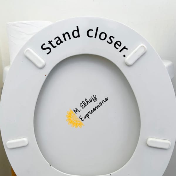 Funny Stand Closer Bathroom Signs - Etsy