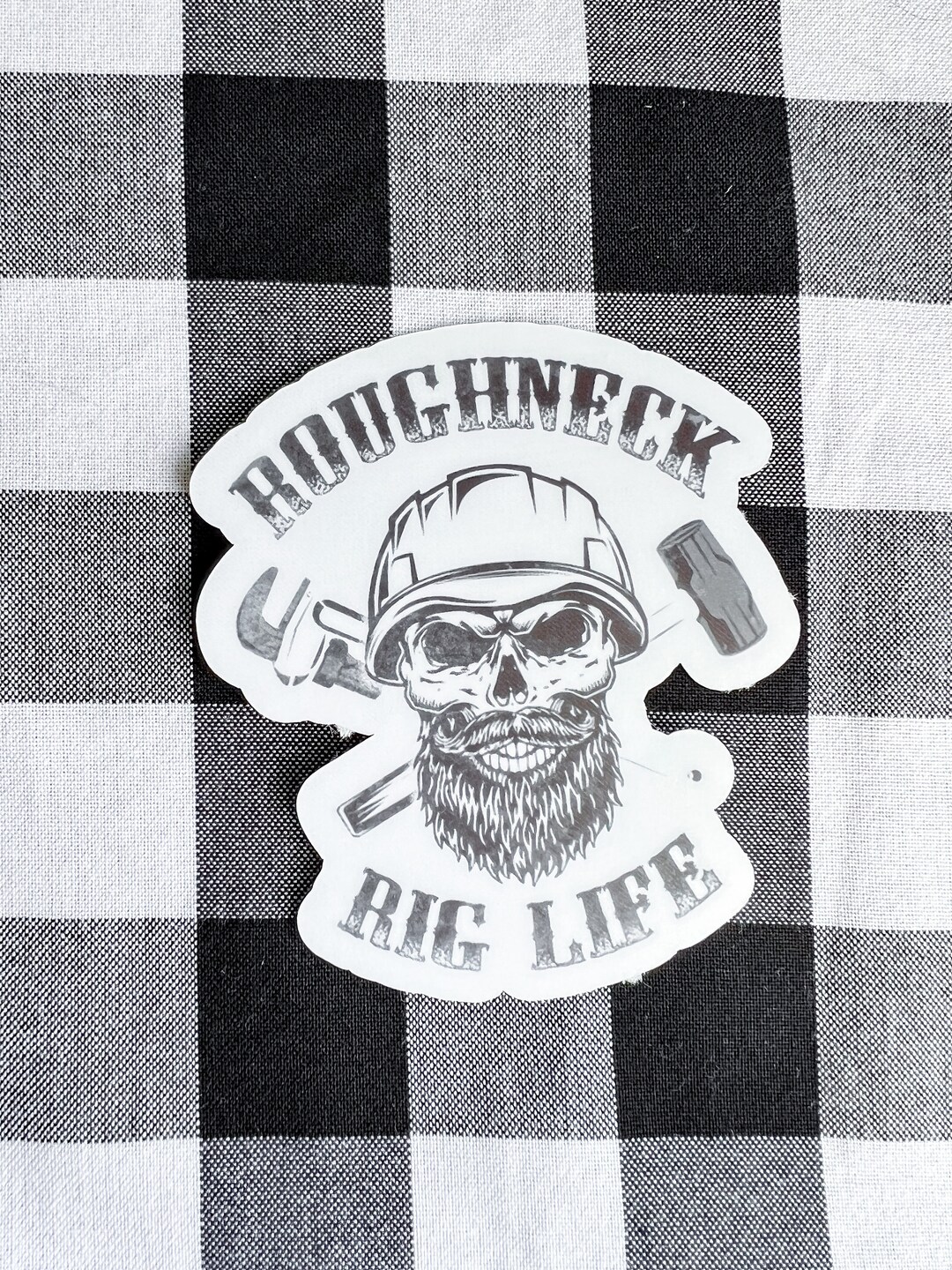 Roughneck Rig Life Skull Sticker Oil Oilfield Vinyl Printed Decal ...
