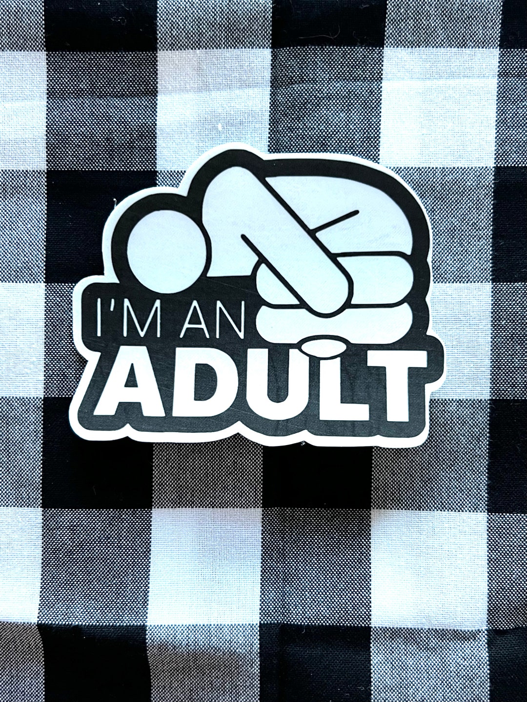 I'm an Adult Funny Sticker Gift Prank Car Window Bumper Waterproof ...