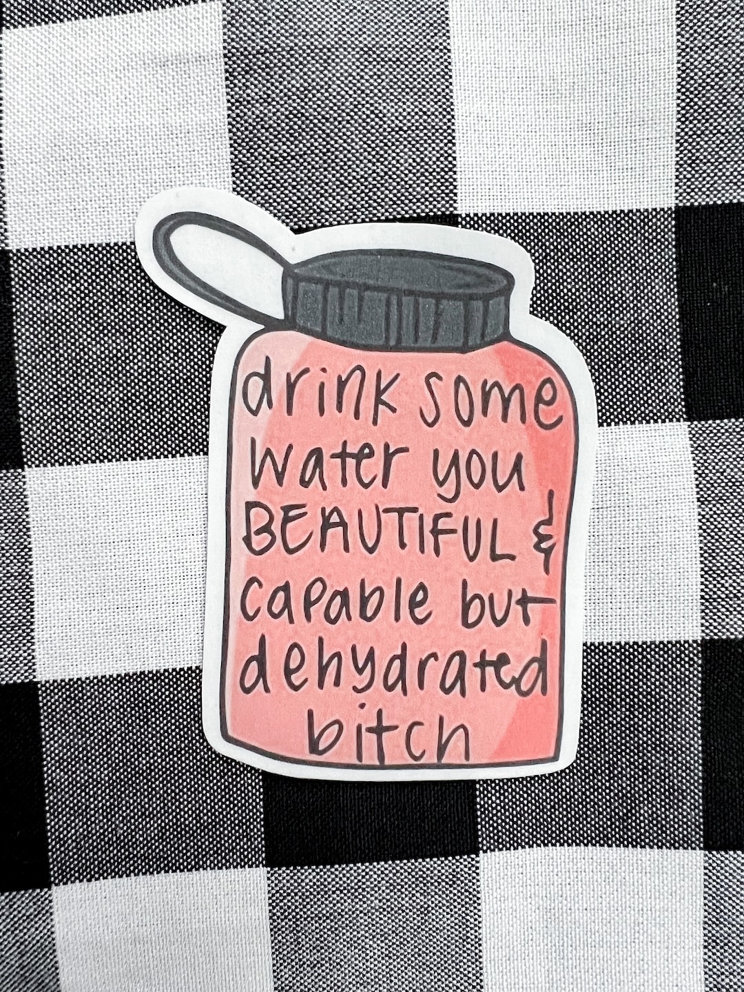 Water Bottle Sticker Vinyl Printed Decal Waterproof Weatherproof ...