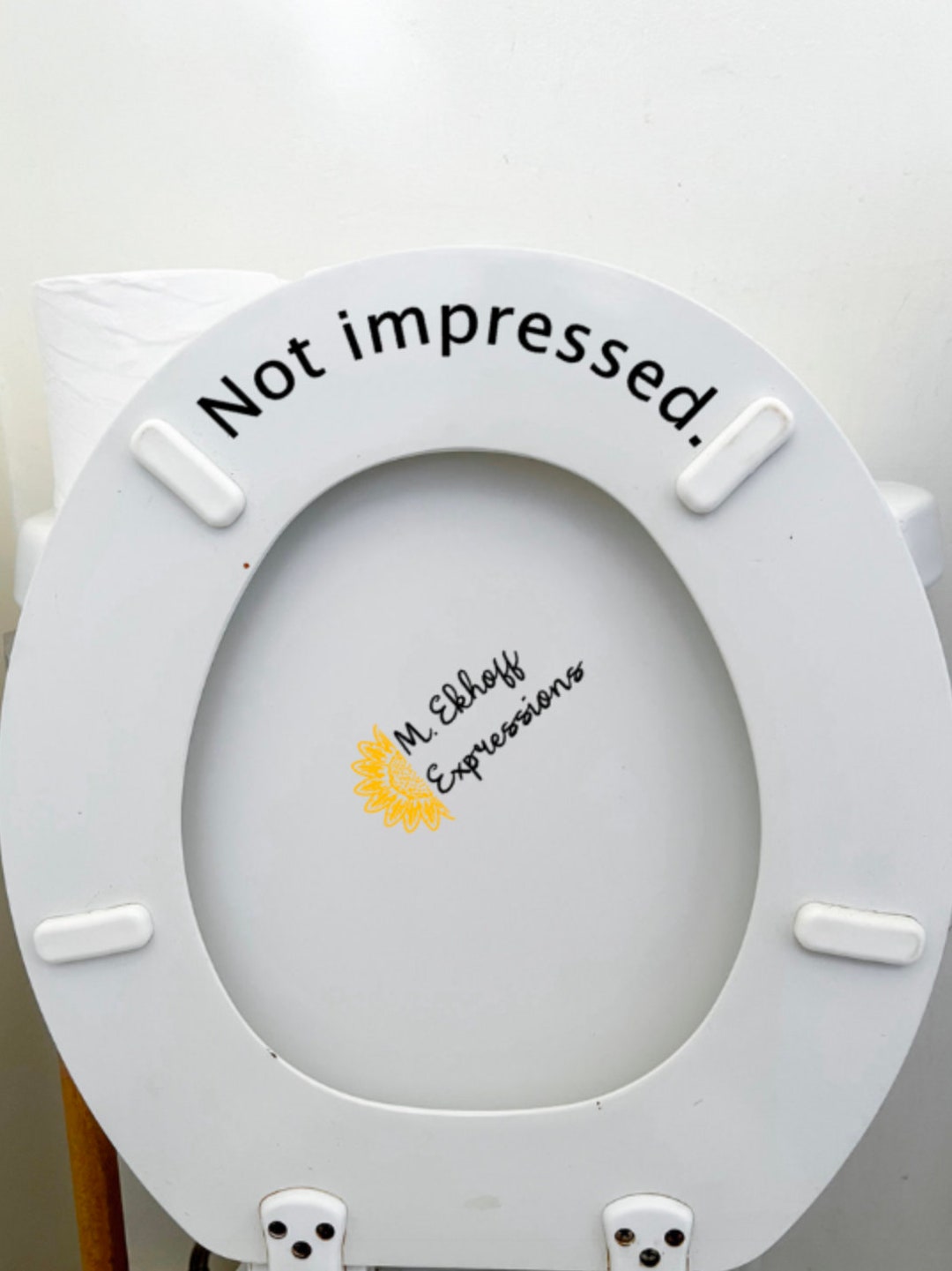 Not Impressed Funny Toilet Seat Decal Sticker Vinyl Decor Decoration ...