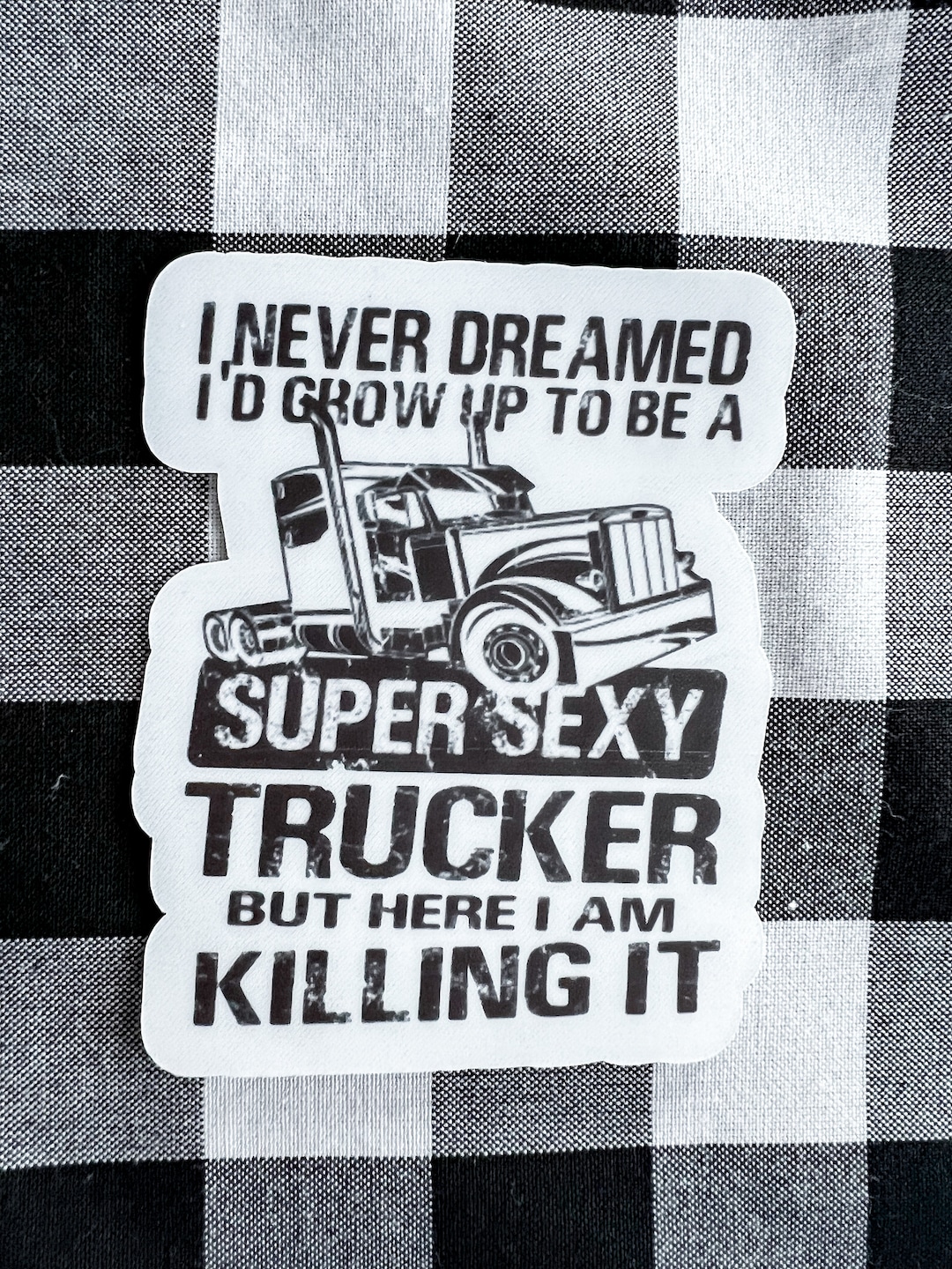 Funny Trucker Trucking Semi 18 Wheeler Sticker Vinyl Printed Decal ...