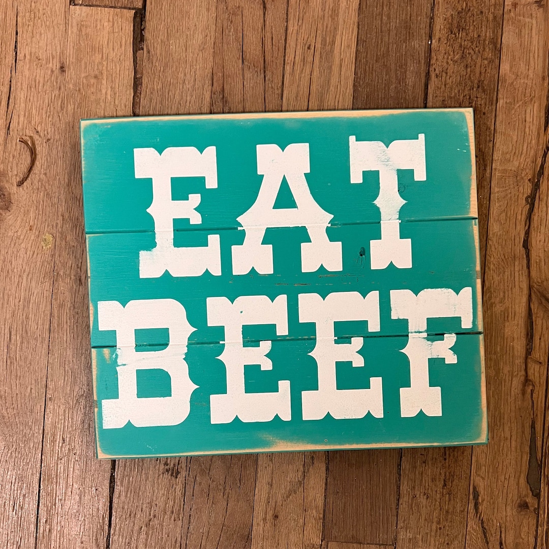 Eat Beef Painted Wood Sign Wooden Home Decor Decoration Rustic - Etsy
