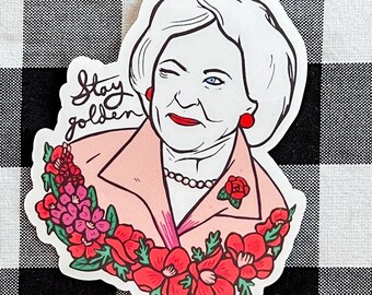 Betty White Car Window Decal - Etsy