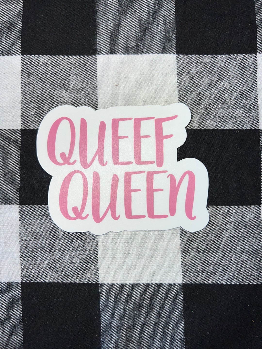 Queef Queen Funny Prank Joke Gag Gift Sticker Waterproof Water Bottle ...