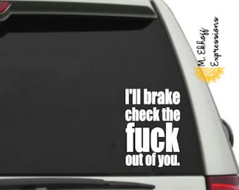 Free Brake Test for Tailgaters Funny Bumper Sticker Vinyl - Etsy