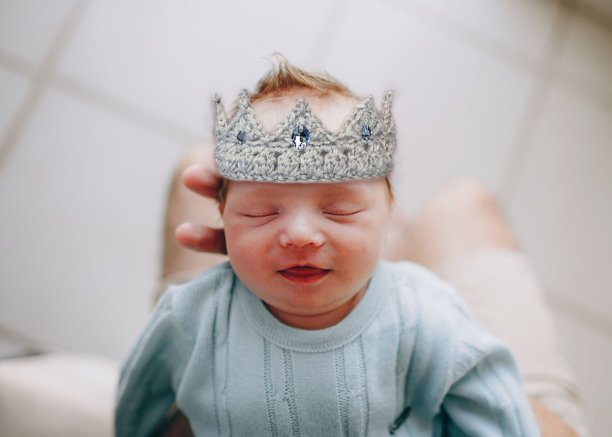 Prince Baby Boy Crown, King Newborn Crown, Infant Prince Crown Hat ...
