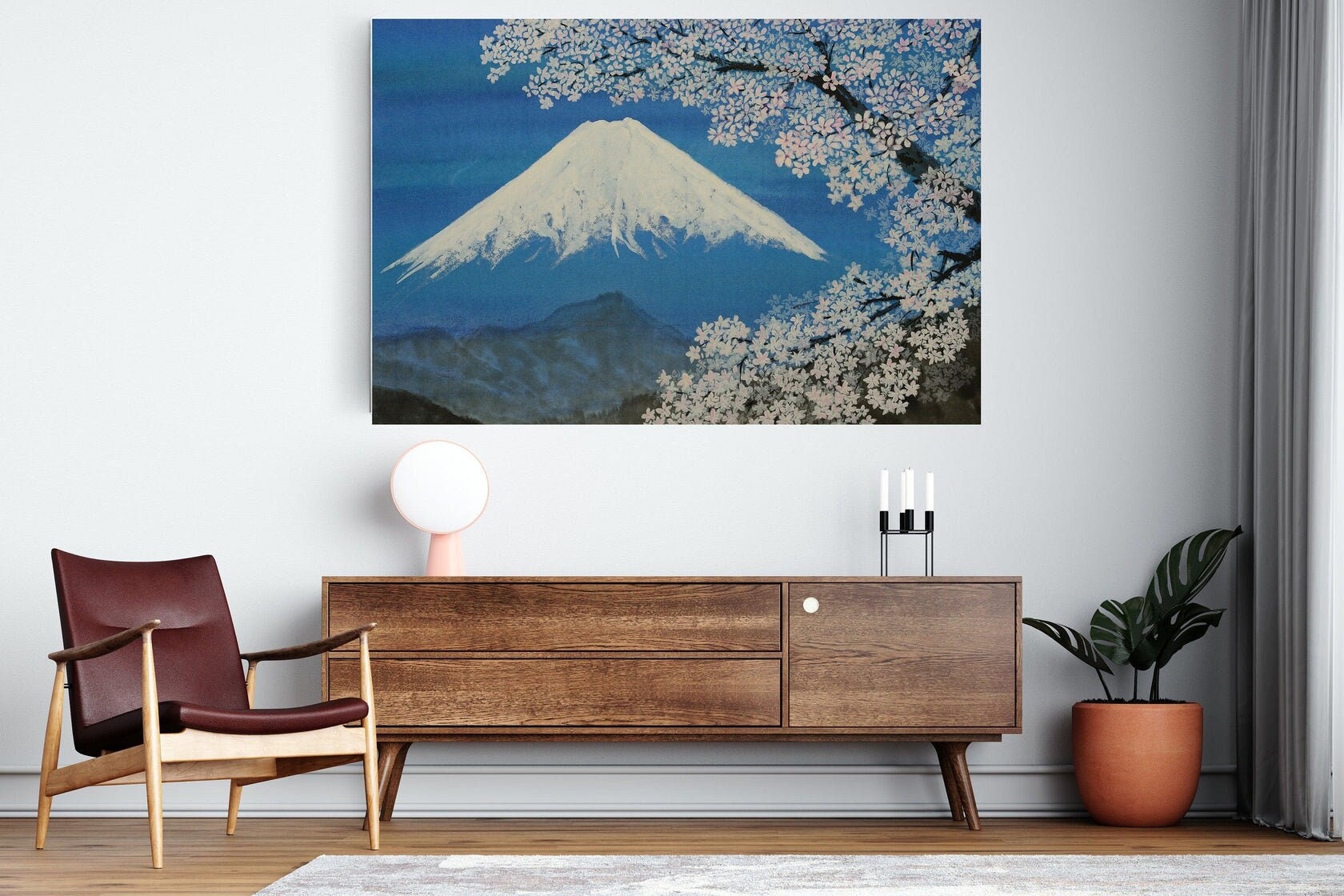 Mount Fuji Wall Art, Fuji Mount Large Canvas Print, Mountain Landscape ...