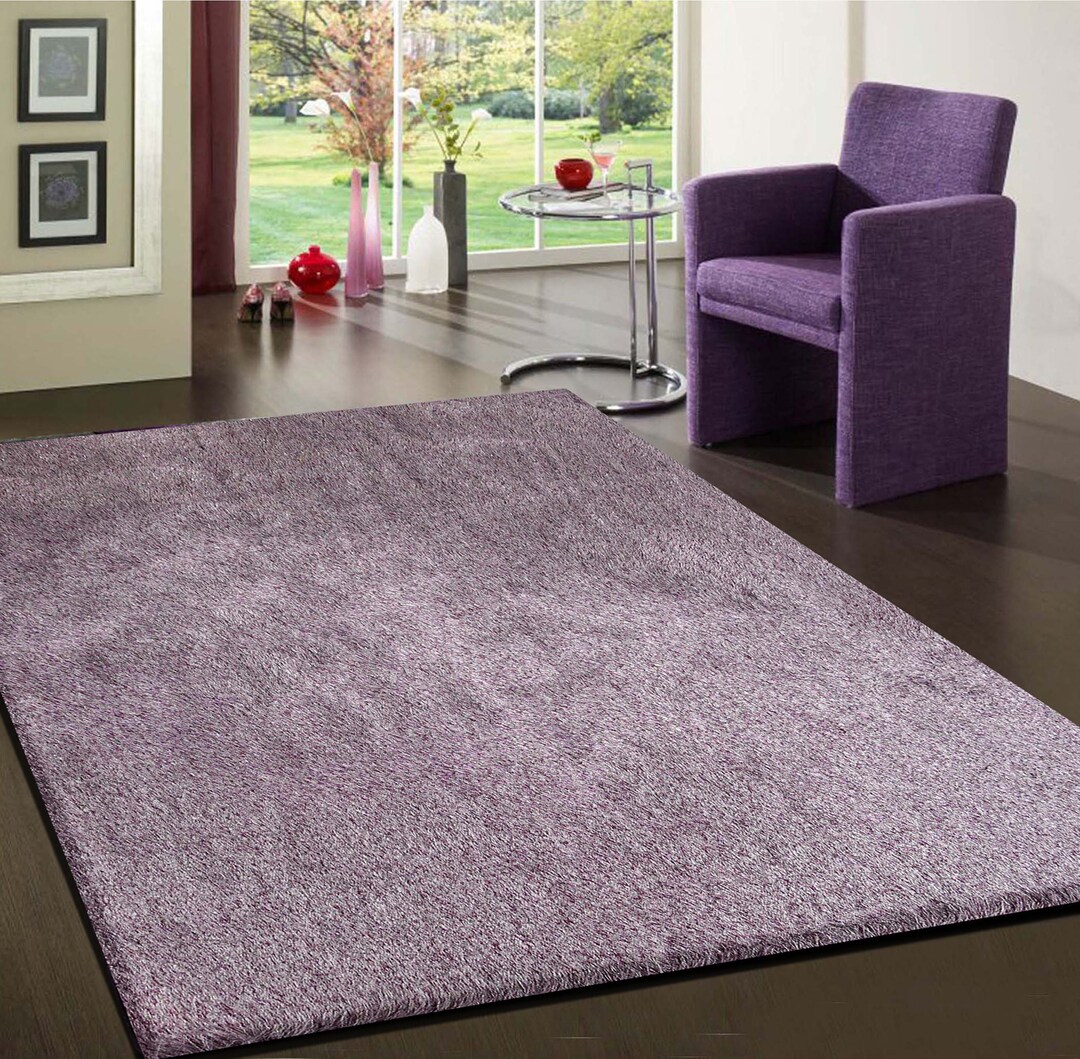 Fancy Shaggy Purple Area Rug - Etsy