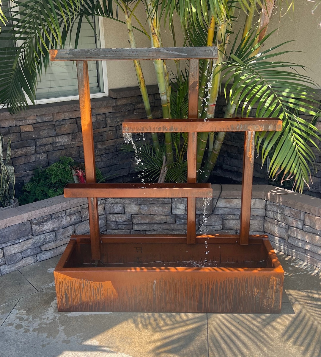 Corten Steel Water Feature - Etsy