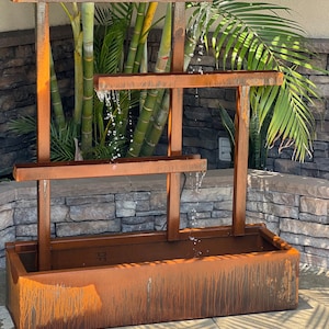 Corten Steel Water Feature - Etsy