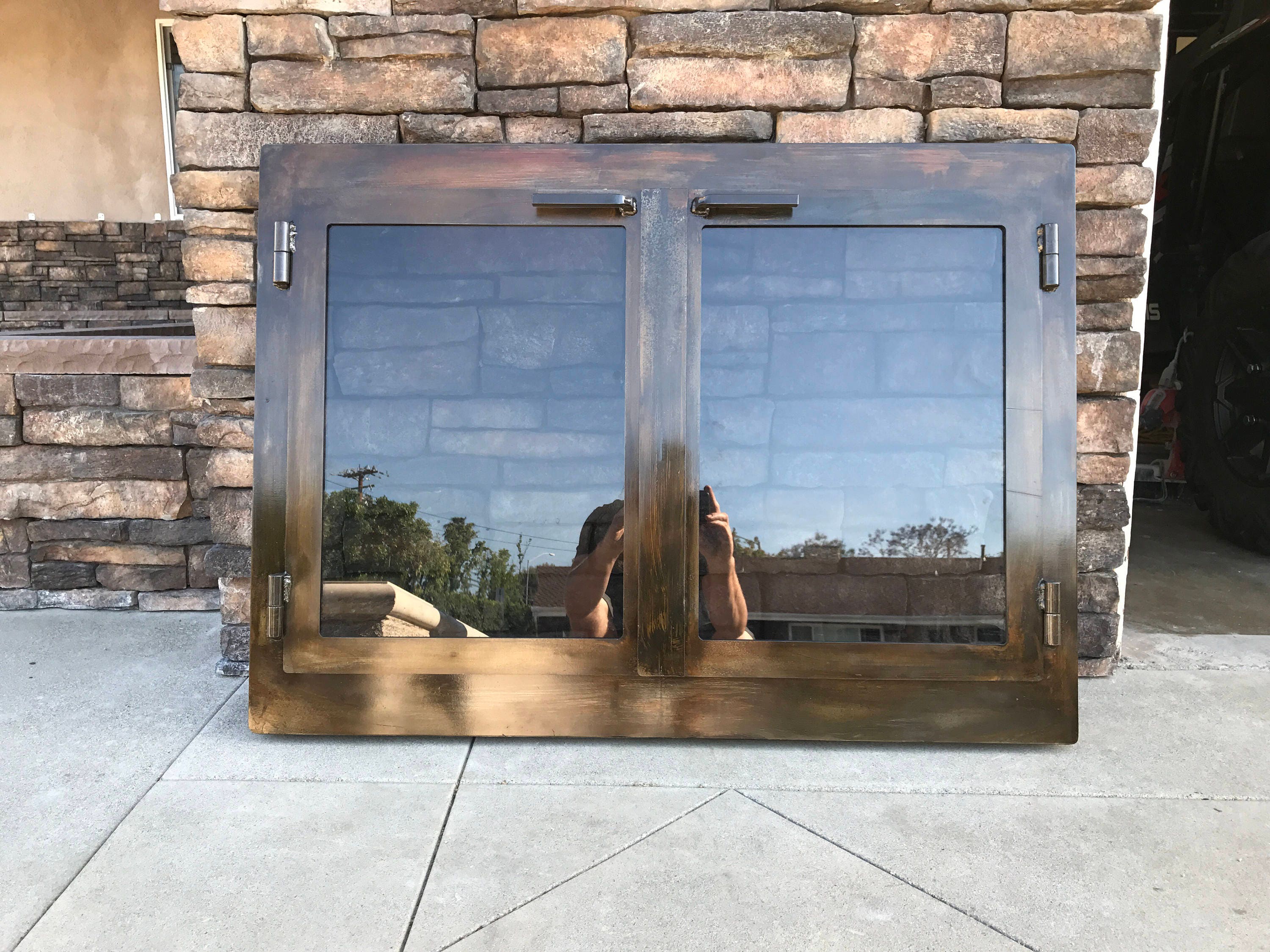 Hand made iron door custom made for your fireplace | Etsy