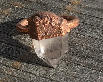 Quartz crystal ring | Etsy