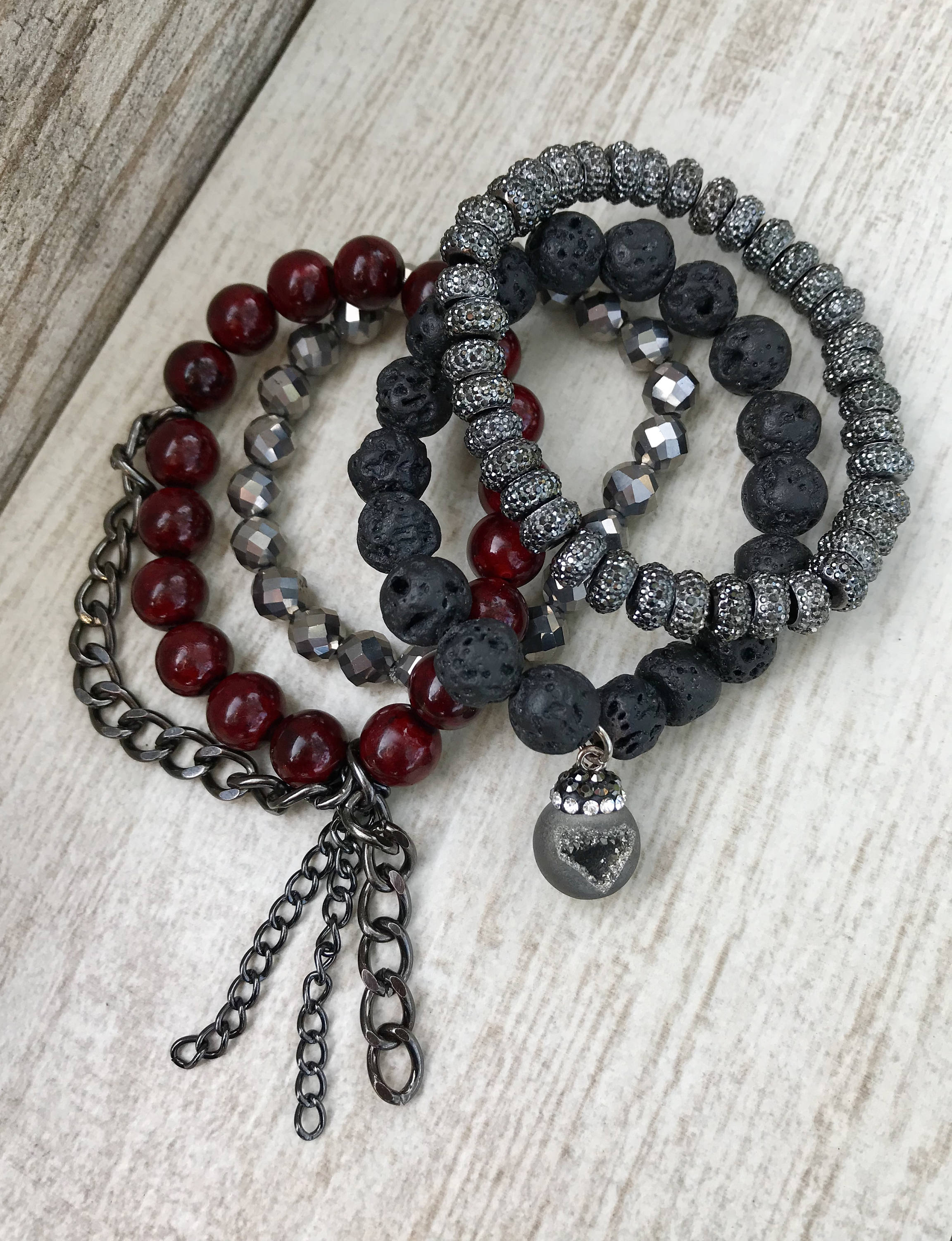 Arya, Arm Stack, Beaded Bracelets, Womens Jewelry, Handmade Jewelry ...