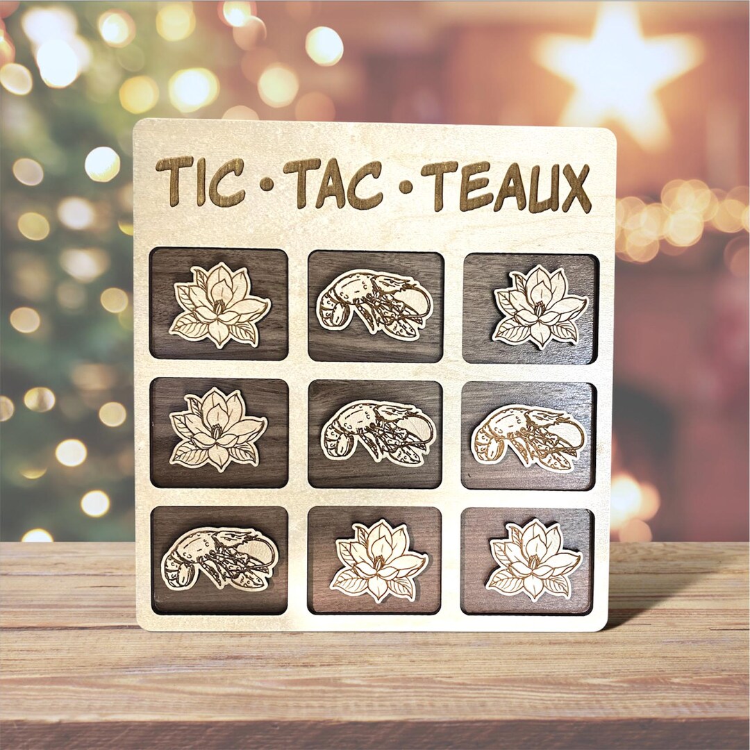 Tic Tac Toe Portable Game Board and Pieces - Etsy