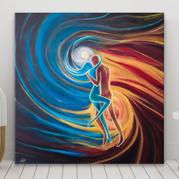 Magical Lovers Art Prints Fantasy Romance Twin Flames Canvas Spiritual ...