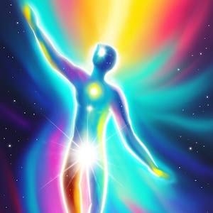 Sacred Masculine Aura Art Print • Spiritual Wall Art • Abstract Soul ...