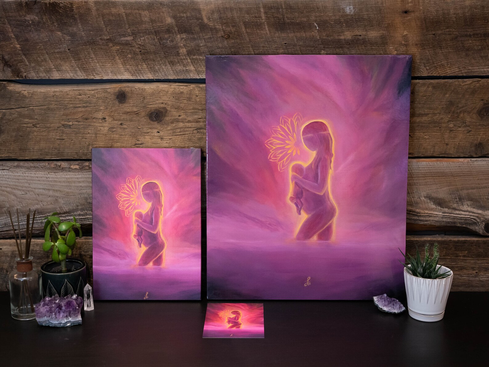 Breastfeeding Mother Art: Spiritual Zen Mom and Baby Painting - Etsy
