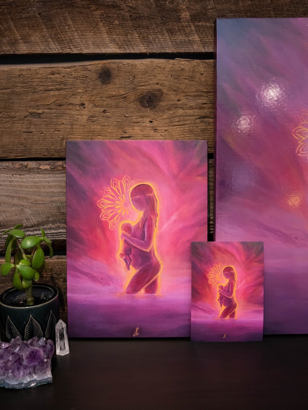 Zen Motherhood 10X12 Canvas Print • Breastfeeding Mother Baby Painting ...