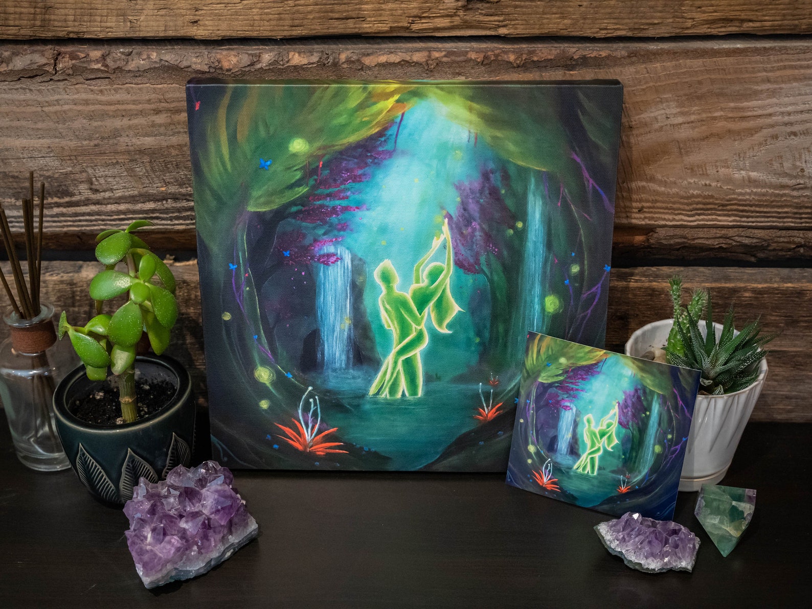 Magical Lovers Art Prints Fantasy Romance Twin Flames Canvas Spiritual ...