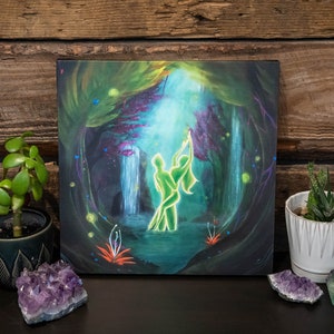 Magical Lovers Art Prints • Fantasy Romance • Twin Flames Canvas ...