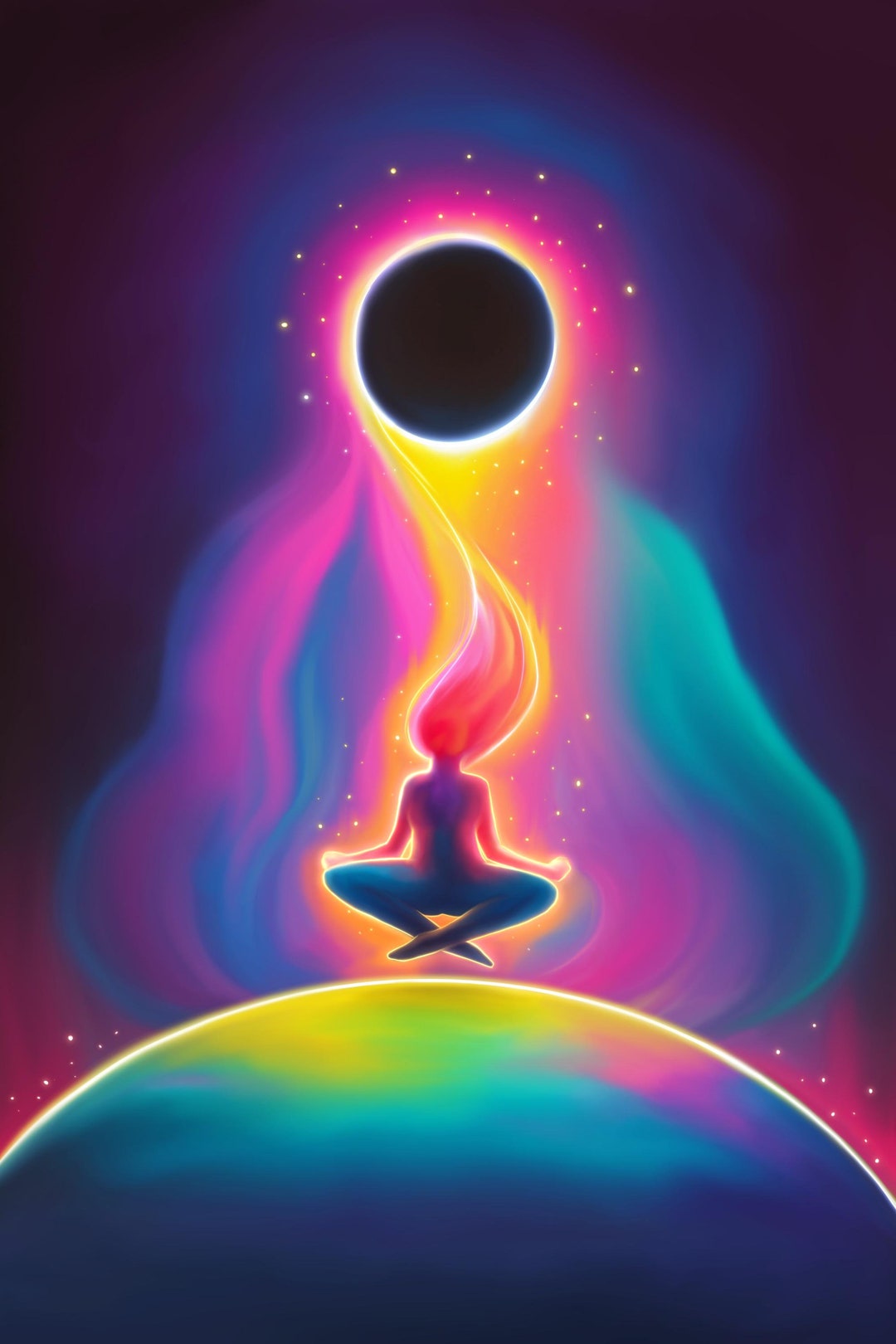 Abundance Aura Print • Spiritual Wall Art • Abstract Meditation Poster ...