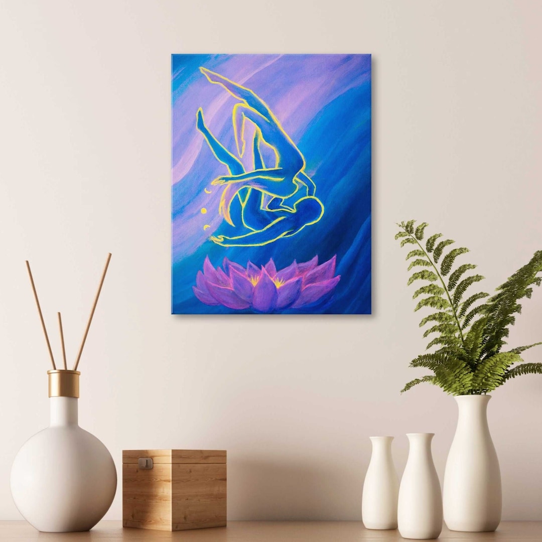 Enchanted Lovers 8X10 Original • Soulmates Wall Art • Acrylic Couple ...