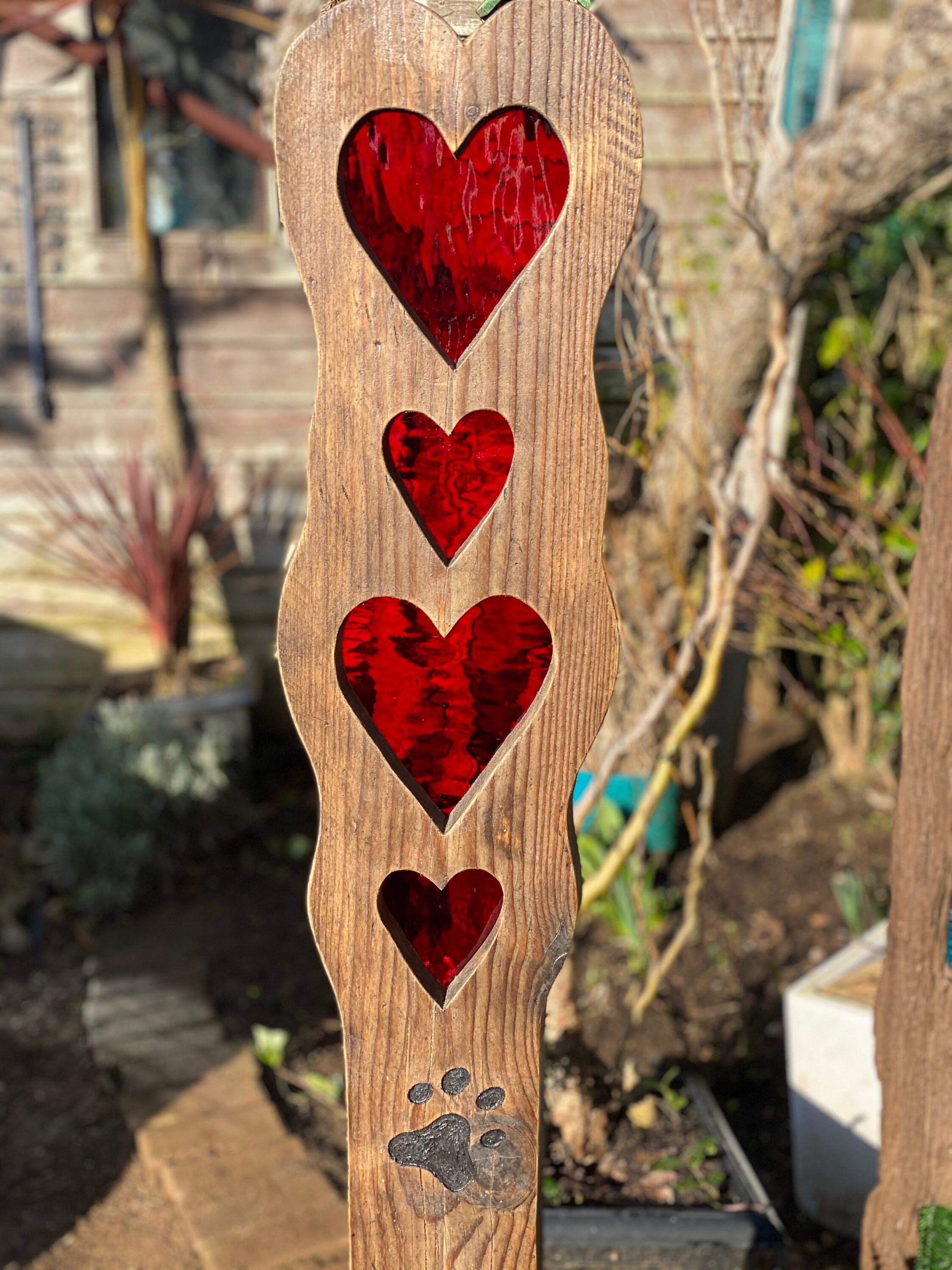 Family of Hearts With Pet Paw - Etsy