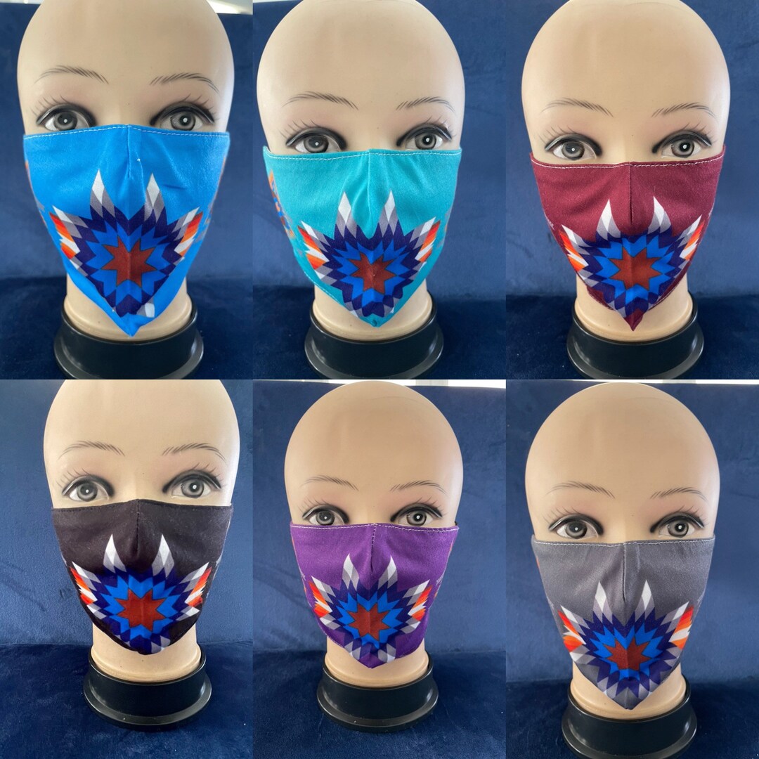 Native American Design Face Mask With Adjustable Earloop - Etsy